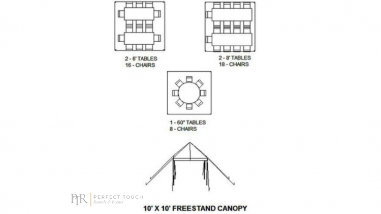 10' X 10' Frame Tent - Perfect Touch Rental