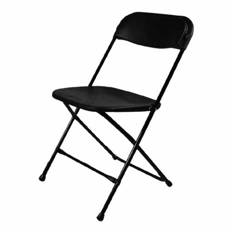 Black Folding Samsonite Chair - Perfect Touch Rental
